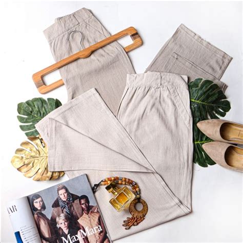 شلوار لینن نیم بگ فروشگاه استایلوس