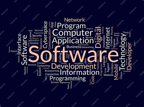 Premium Vector Word Cloud Background Concept For Software Computer