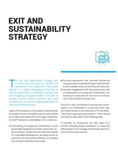 Exit Strategy Examples To Download