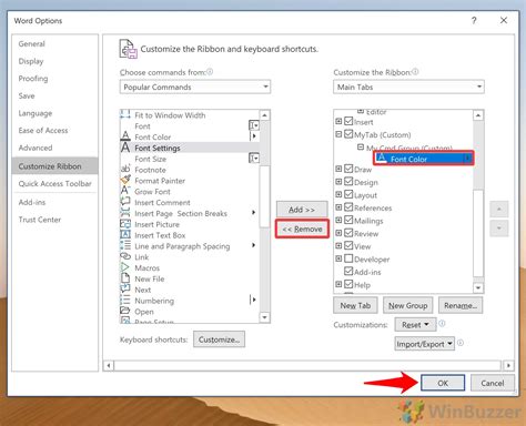 How To Customize The Ribbon In Microsoft Word And Other Office Apps Winbuzzer
