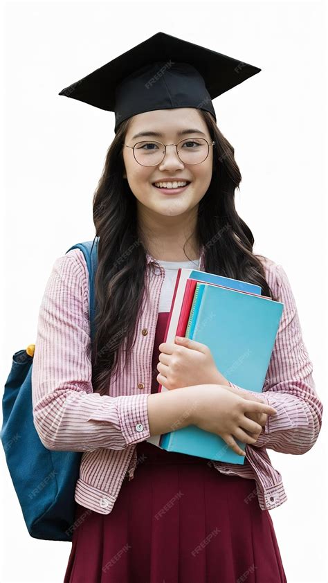 Pretty Indian Or Asian Young College Girl Holding Books And Bag While