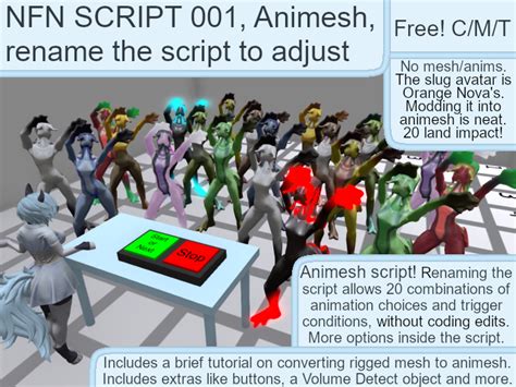 second life marketplace nfn script 001 animesh rename the script to adjust