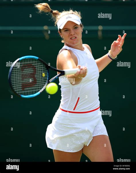 Caty Mcnally In Action On Day One Of The Wimbledon Championships At The
