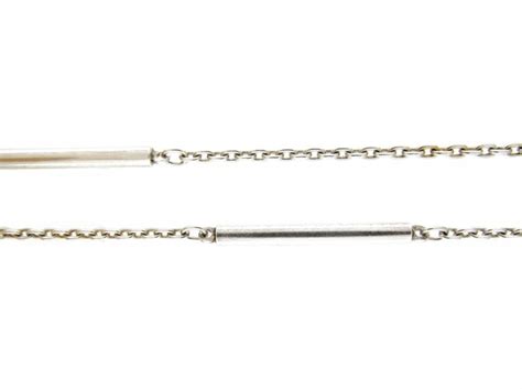 Silver Bar Trace Link Chain 780E The Antique Jewellery Company