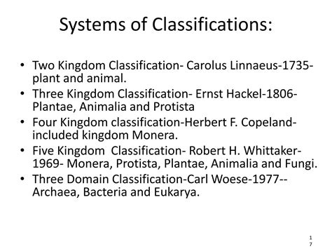 Classification Of Organisms Ppt