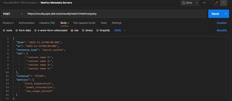 ‎start guide to cloudiq rest api using postman dell technologies