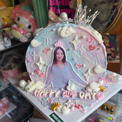 서울포토레터링케이크 아이돌케이크 백록담디저트작업실 놀면뭐하니 진주님 생일케이크으🔮💝 🌱100 서울우유버터를 사용한 순우유