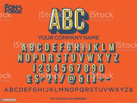 회사 로고용 그림자 텍스트 스타일 글꼴을 끌립니다 벡터 스톡 일러스트레이션입니다 색상은 쉽게 편집 할 수 있습니다 컴퓨터 글자에