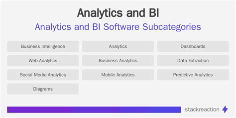 Analytics And BI Software Subcategories