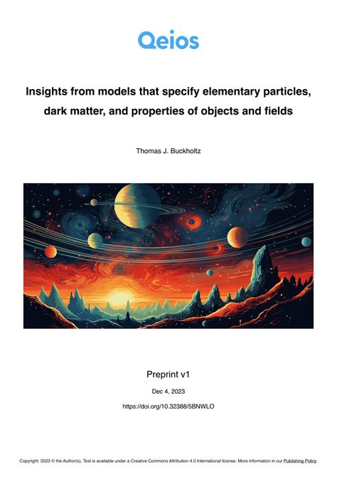 Pdf Insights From Models That Specify Elementary Particles Dark Matter And Properties Of