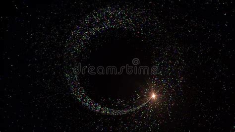 Abstract Magic Particle Trail Animation Glowing Magic Particle Trail