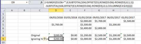 Excel Calculate Sum Of Differences When Cell Addresses Are Not Fixed