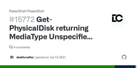 Get Physicaldisk Returning Mediatype Unspecified For Removable Drives · Issue 15772