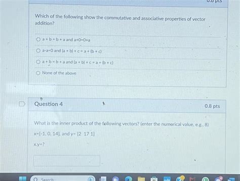 Solved Which Of The Following Show The Commutative And