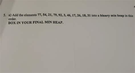 Solved 5 A Add The Elements