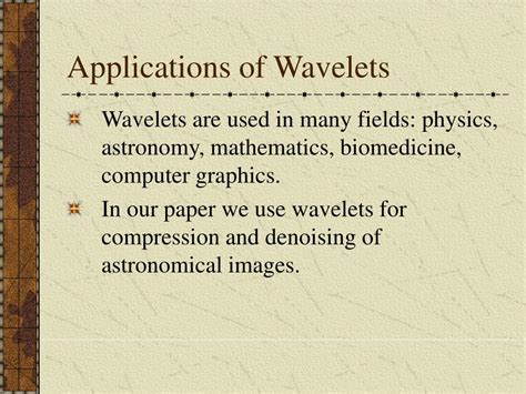 Ppt Compression And Denoising Of Astronomical Images Using Wavelets Powerpoint Presentation