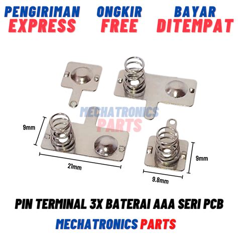 Jual Pin Terminal Baterai Pcb Terminal Batere Aa Aaa A A X Aa Aaa Seri Pcb Shopee Indonesia