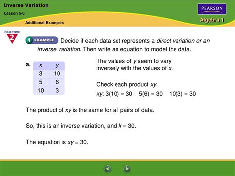 PPT Inverse Variation PowerPoint Presentation Free Download ID 5175893