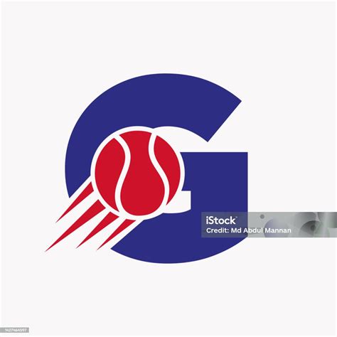 초기 편지 G 테니스 로고 개념 움직이는 테니스 볼 아이콘 테니스 스포츠 로고 타입 심볼 벡터 템플릿 Championship에