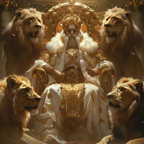 King Guarded By Lions Royal Majesty Wall Arts Digital Downloads