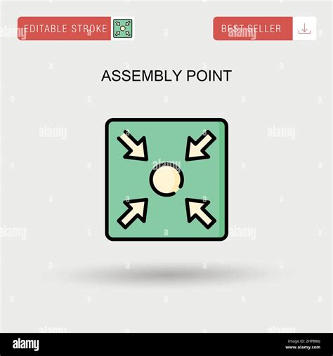 Assembly Point Simple Vector Icon Stock Vector Image And Art Alamy