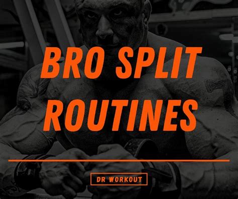 40 Bro Split Routines The Ultimate Guide Dr Workout