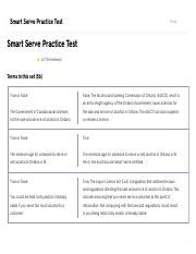 Smart Serve Practice Test Alcohol Licensing Responsibilities Course Hero