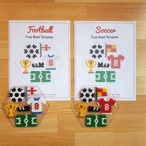 Soccer Football Fuse Bead Template World Cup Ball Game Sport Pattern