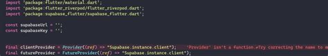 Flutter Riverpods Basic Provider Isnt Working While Using Supabase Sdk Stack Overflow