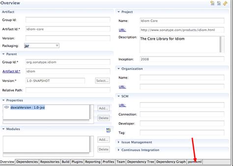 maven how to edit pom xml in eclipse except as a raw xml stack
