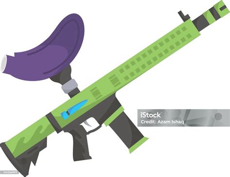 중기관총 벡터 평면 아이콘 디자인 슈팅 스포츠 기호 익스트림 스포츠 기호 스키트 슈팅 및 트랩 슈팅 스톡 일러스트 페인트볼 라이플 개념 소총에 대한 스톡 벡터 아트 및 기타