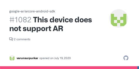 This Device Does Not Support AR Issue 1082 Google Ar Arcore Android Sdk GitHub