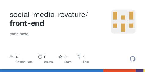 Github Social Media Revature Front End Code Base