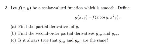 Solved Let Fxy ﻿be A Scalar Valued Function Which Is