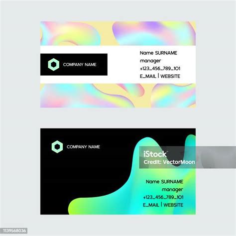 자필 벡터 홀로그램 명함 호 일 짜임새 및 불규칙 한 삽화 배경은 긁힌 자국을 가진 파란 분홍색 녹색 색깔에 설정 합니다