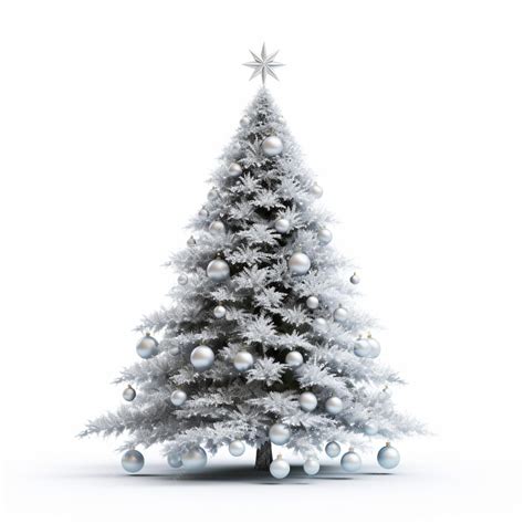 Premium Ai Image Christmas Tree White Background