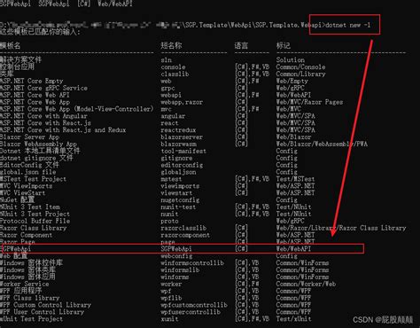 自定义DotNetCore 项目模板 dotnet core 模板项目 CSDN博客