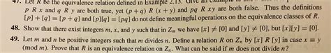 Solved Let R Be The Equivalence Relation Defined In Chegg Com