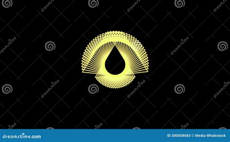 Abstract Animation With Rotating Triangles On A Black Background Computer Renderer Stock Image