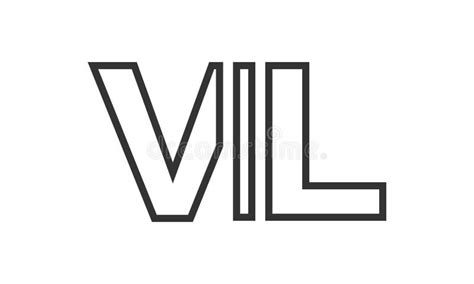Vil Logo Design Template With Strong And Modern Bold Text Initial Based Vector Logotype