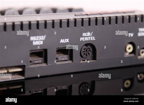 Sinclair Spectrum 3 Personal Computer Ports Rs232 Midi Peritel Rgb Stock Photo Alamy