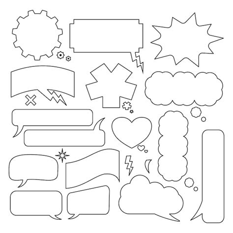 Premium Vector Speech Bubble Style Line Art