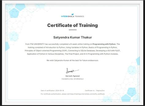 Satyendra Kumar Thakur On Linkedin Im Excited To Share That I Have Successfully Completed A