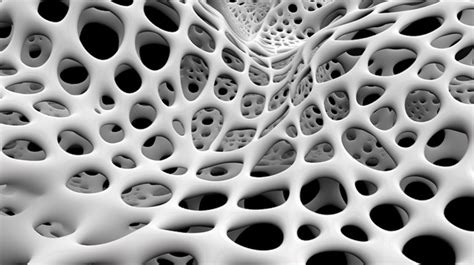 Fractal Monochromatic 3d Illustration Of Mesh Array Backgrounds 