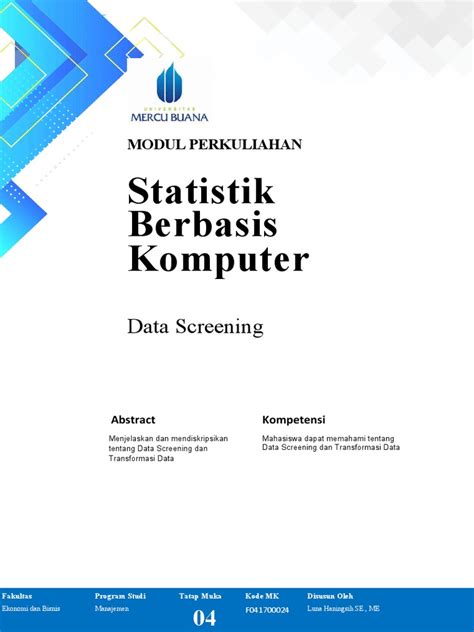 Modul 4 Data Screening Pdf