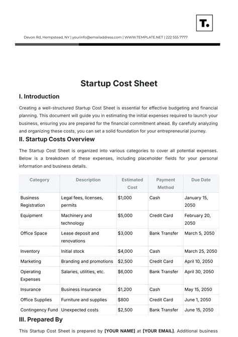 Free Manufacturing Cost Sheet Template To Edit Online