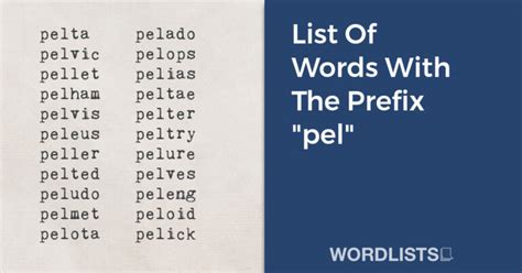 List Of Words With The Prefix Poly