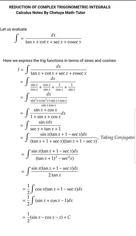 Trig Integrals