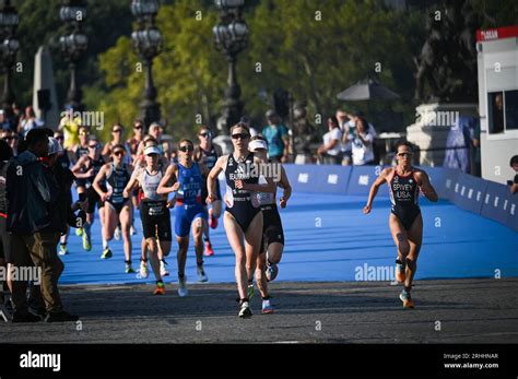 Cassandre Beaugrand French Triathlete During A Triathlon In Paris On
