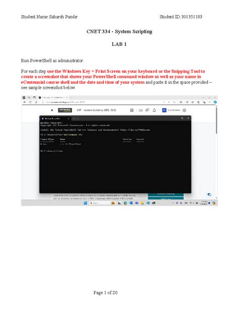 Lab 1 Telephony Guyg Cnet 334 System Scripting Lab 1 Run Powershell As Administrator For
